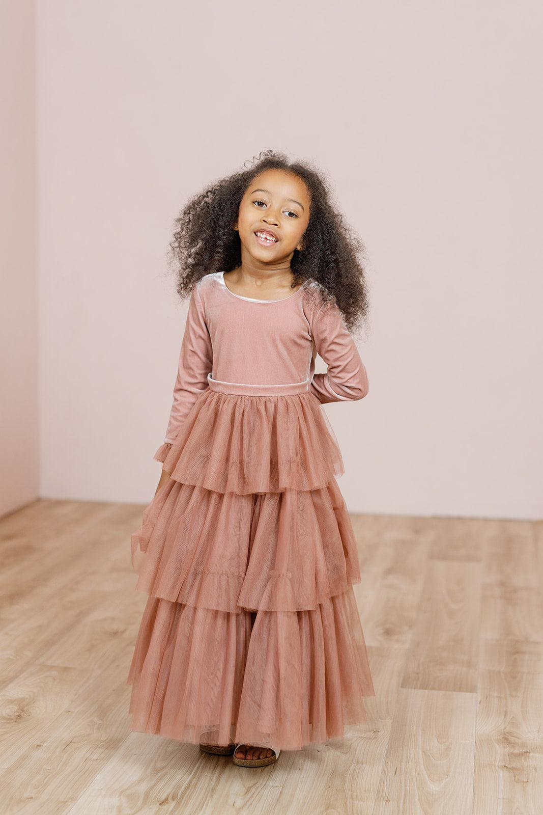 Kids Dottie Velvet + Tulle Dress